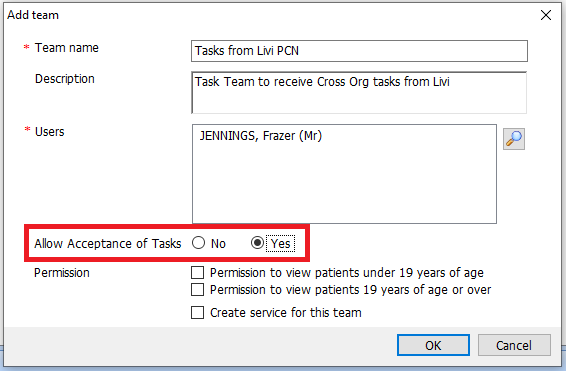 Livi PCN: How to set up a new task group EMIS