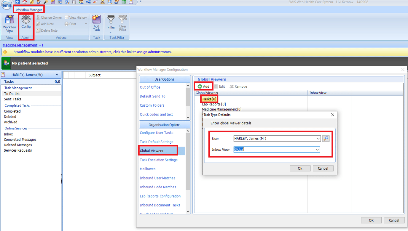 Task Auditing - Emis & SystmOne