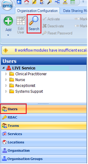Livi PCN: How to set up a new task group EMIS